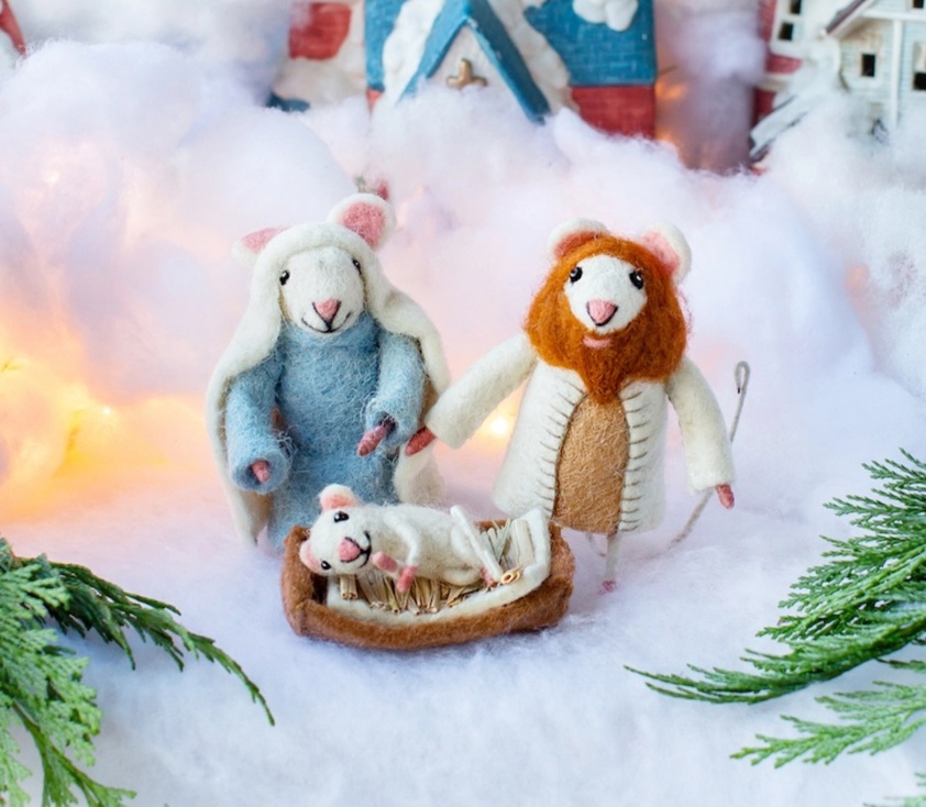 Sew Heart Felt Nativity Mice Family Set from Stonegate Teddy Bears, York