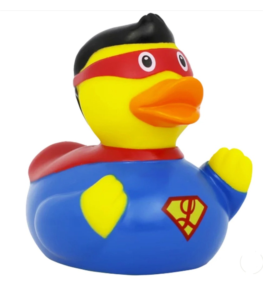 Lilalu Superhero Rubber Duck from Stonegate Teddy Bears, York