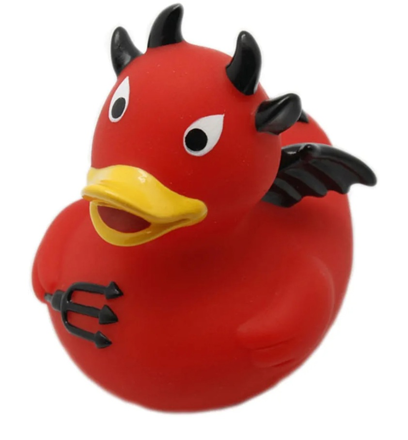 Lilalu Devil Rubber Duck LAST IN STOCK from Stonegate Teddy Bears, York