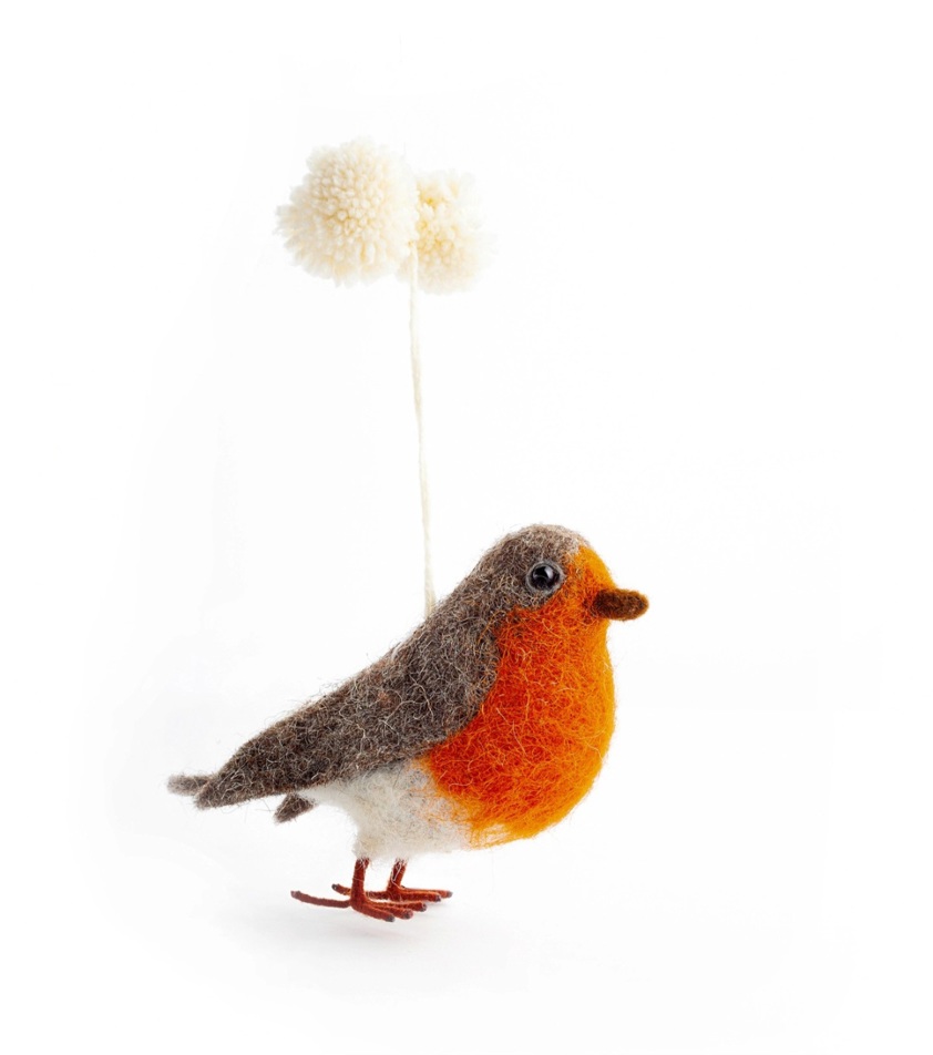 Sew Heart Felt Robin Christmas Decoration from Stonegate Teddy Bears, York