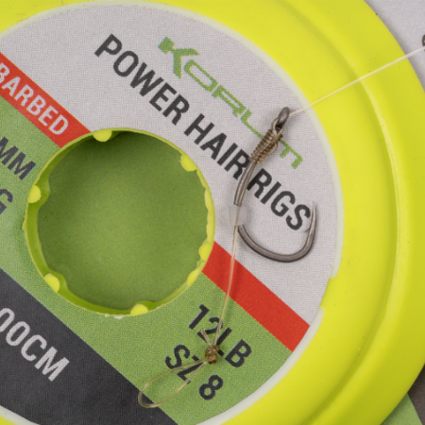 Korum Power Hair Rigs - 1m - Barbed - Capital Angling