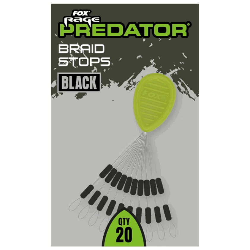 Fox Rage Predator Braid Stops – Black - Capital Angling