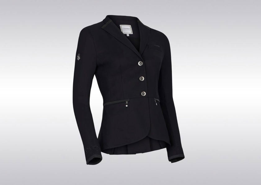 Black Samshield Victorine Crystal Fabric Show Jacket by SamShield