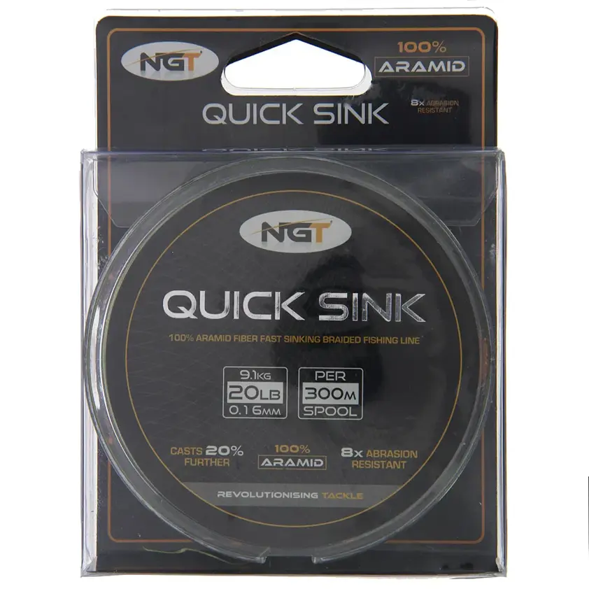 NGT Moss Green Quick Sink Braid - 20lb (300m) Spool | Birds