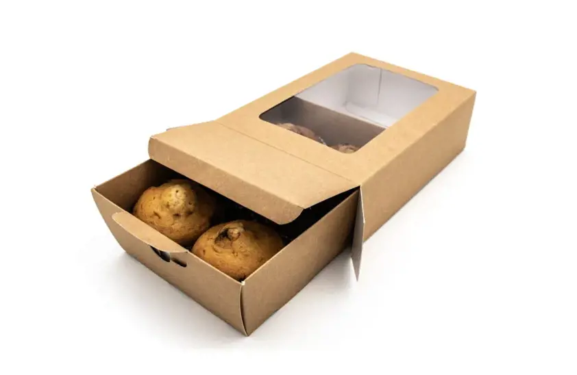 KRAFT WINDOW MINI PLATTER BOX WITH TRAY