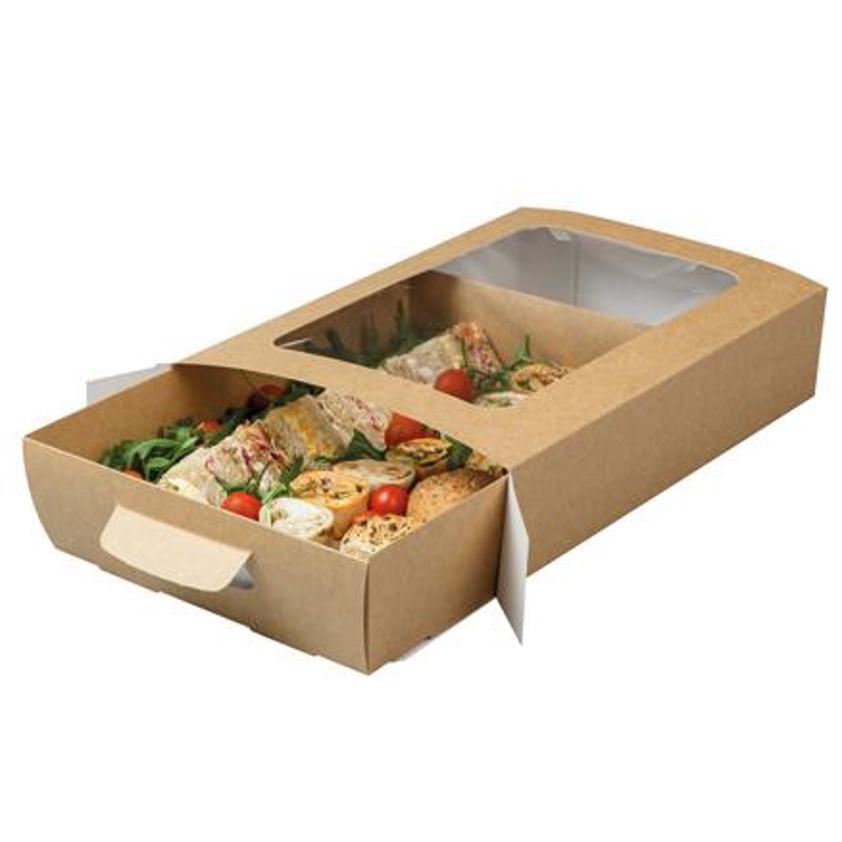 Large Kraft Platter Box + Tray - B&P Wholesale