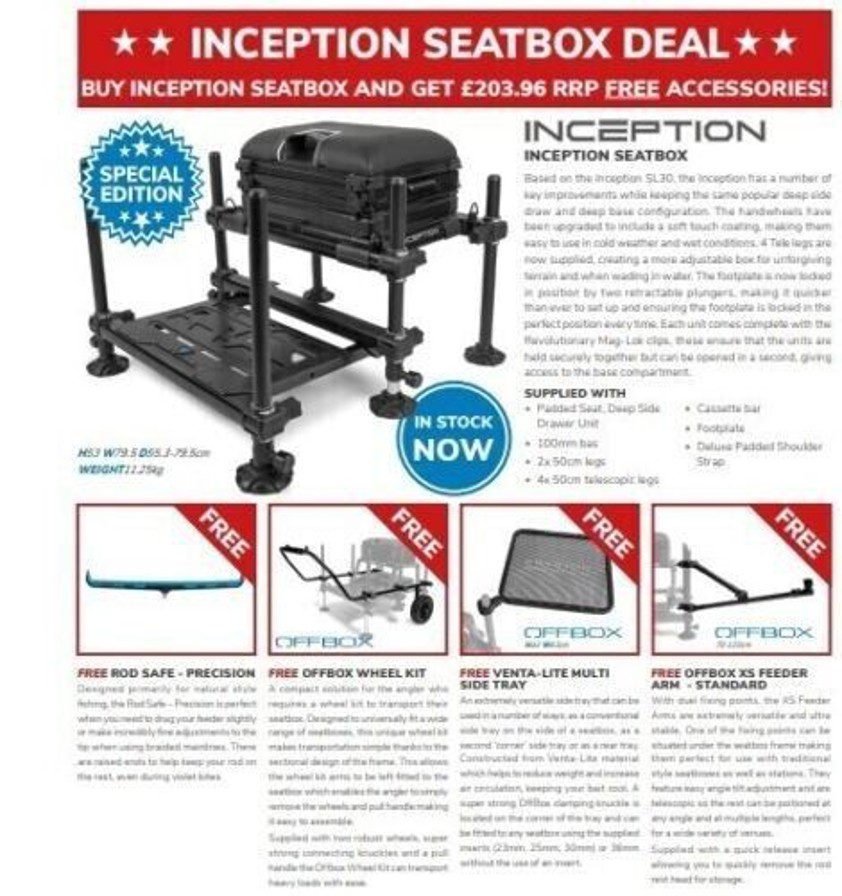 Preston Innovations Preston Innovations Inception Seat Box Deal