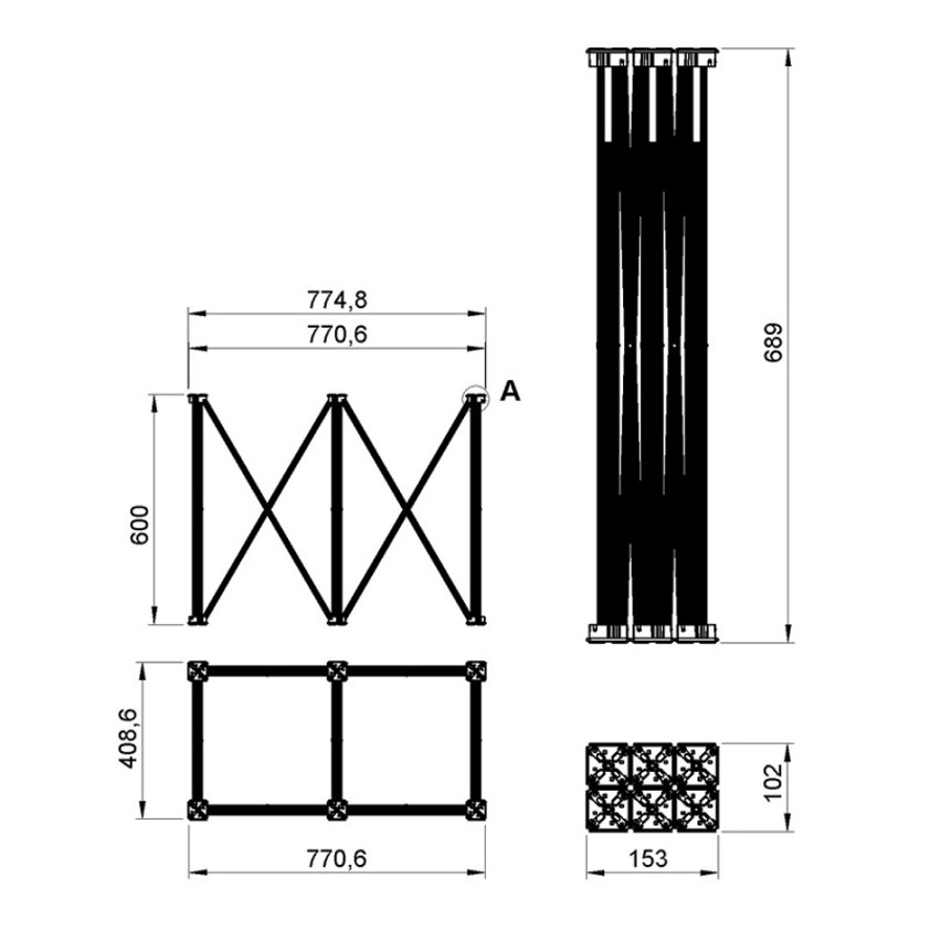 Spider Staging Riser 60cm ALU