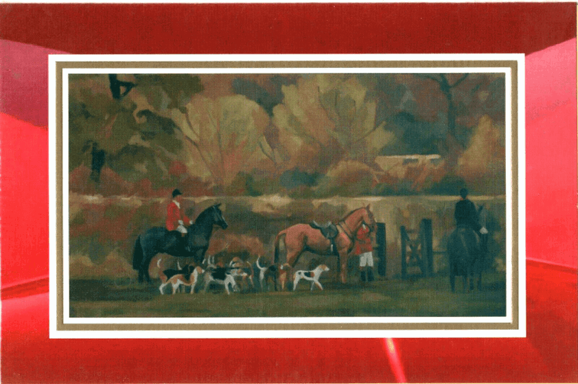 Alison Wilson Hunting Scene Blank Greeting Card Pack of 3