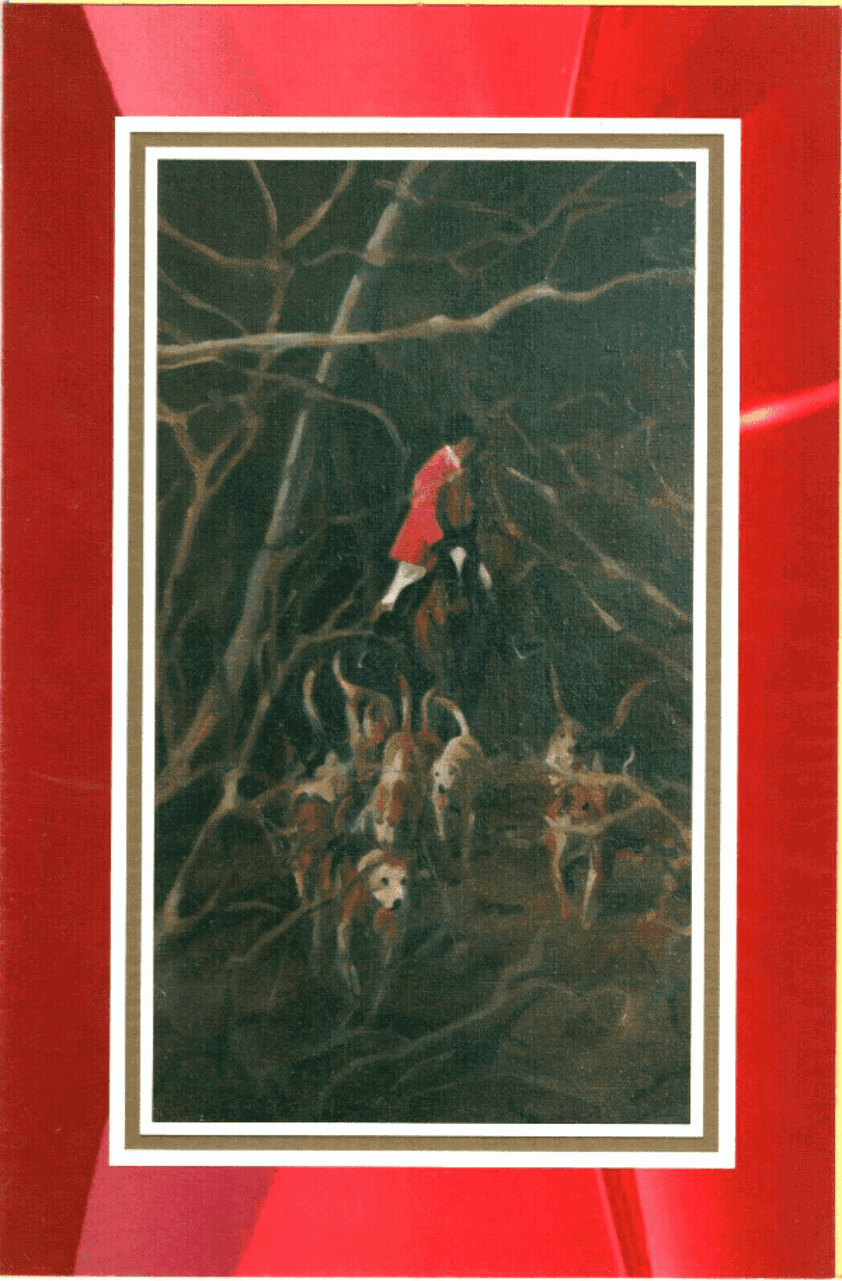 Alison Wilson Hunting Scene Blank Greeting Card Pack of 3