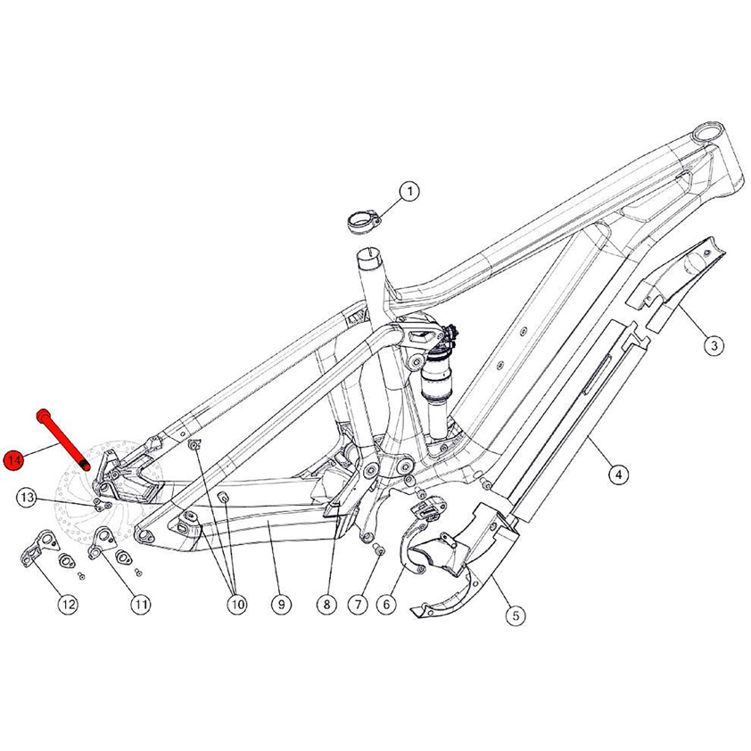 Bmc Spare - Trailfox Amp Rear Axle (1 Piece) - Leeli Cycles