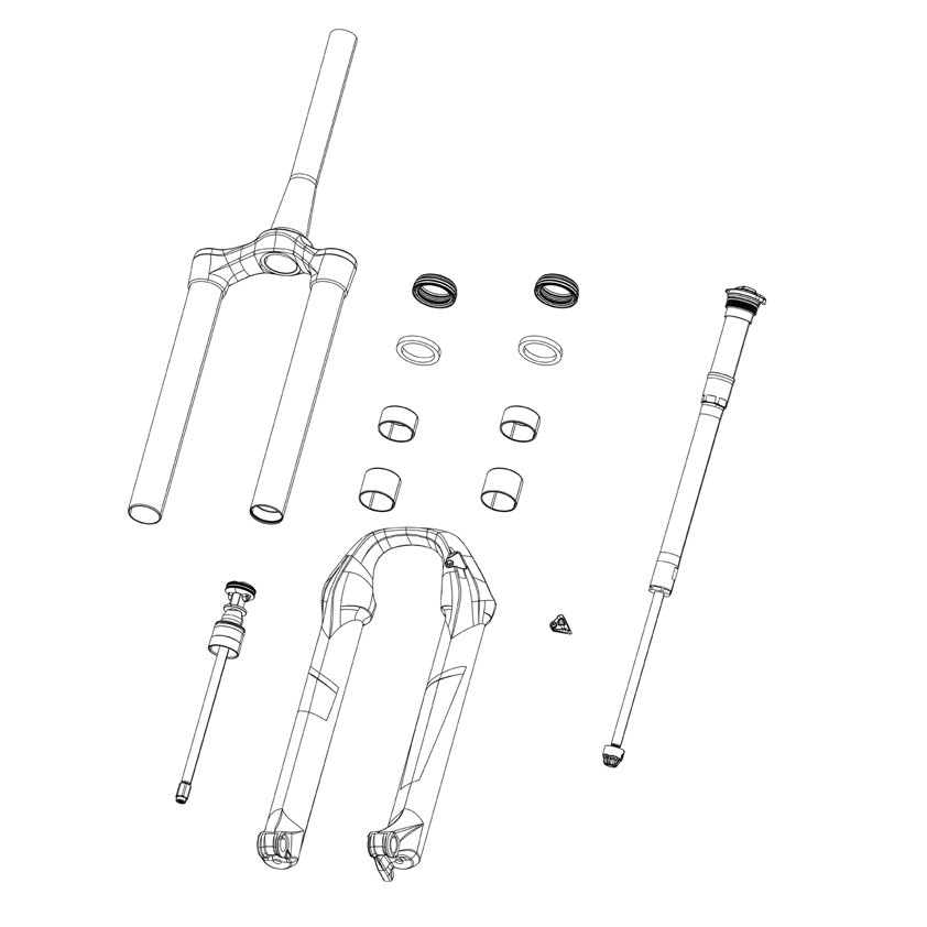 Rockshox Spare - Front Suspension Internals Right Assembly Tk 27.5 80 ...