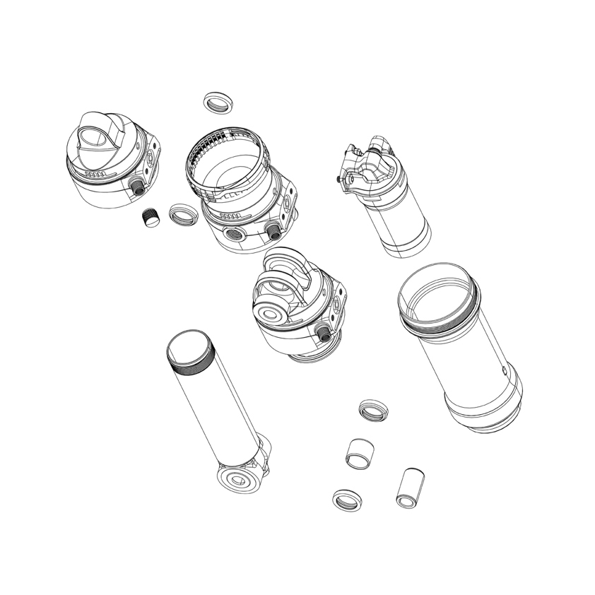 Rockshox - Rear Shock Damper Shaft Assembly - (Includes Blank Damper ...